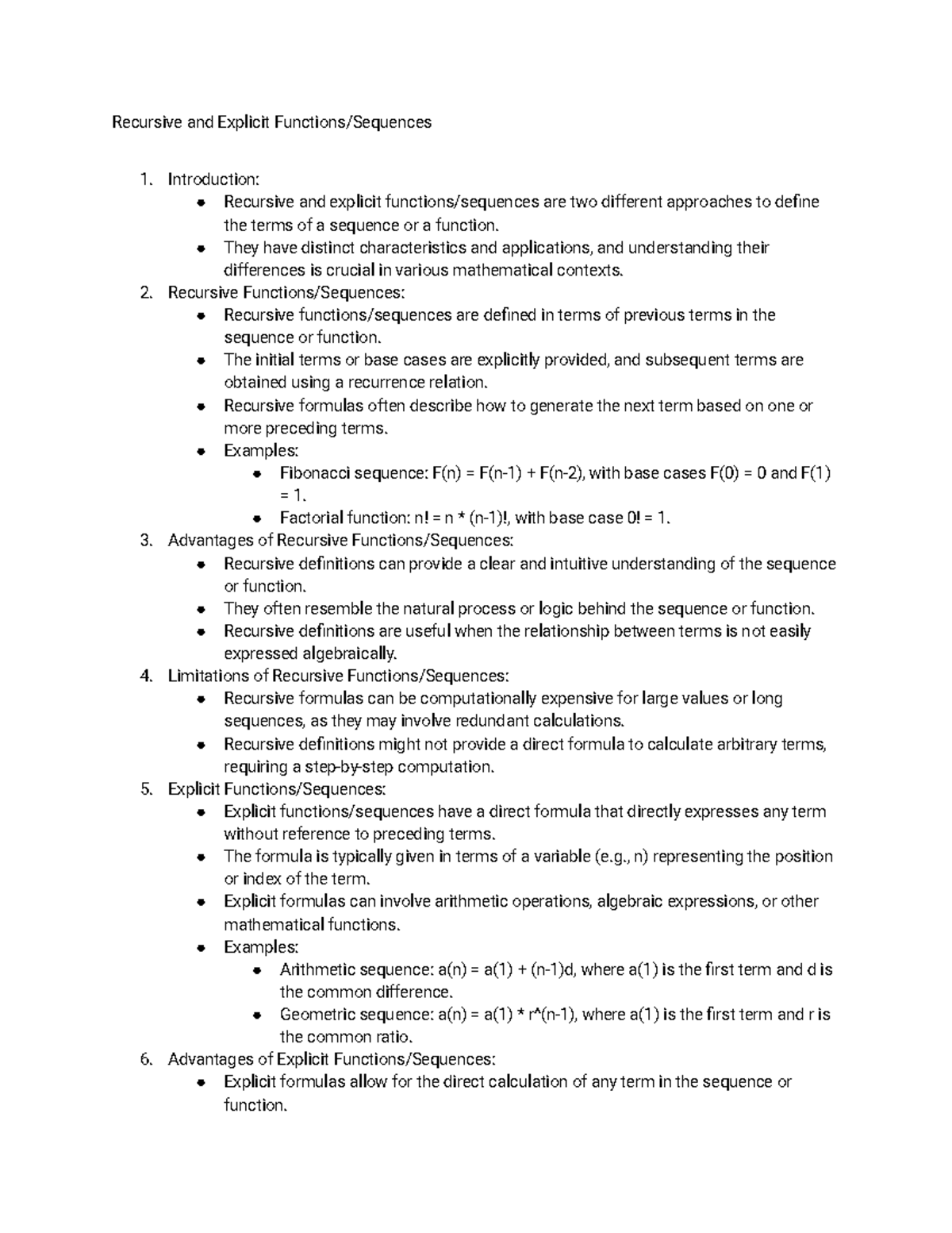 Recursive And Explicit Functions Sequences Recursive And Explicit 1558