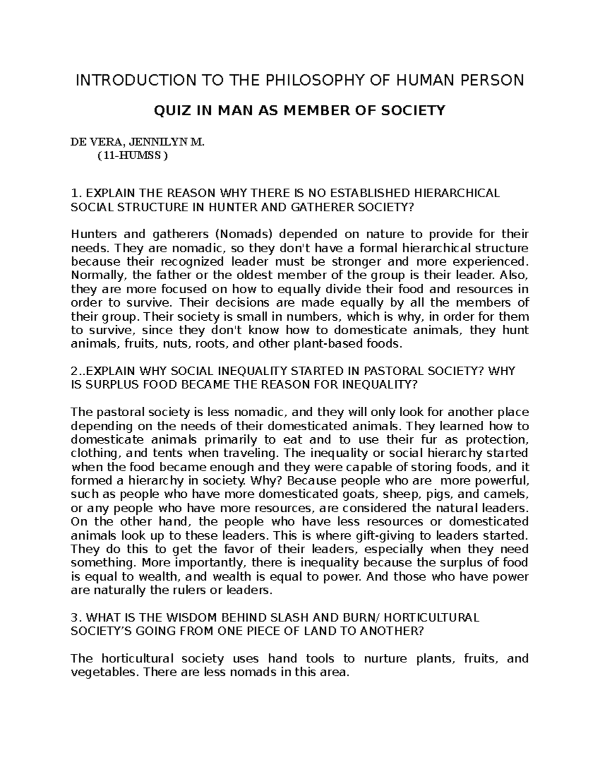 Introduction TO THE Philosophy OF Human Person - INTRODUCTION TO THE ...