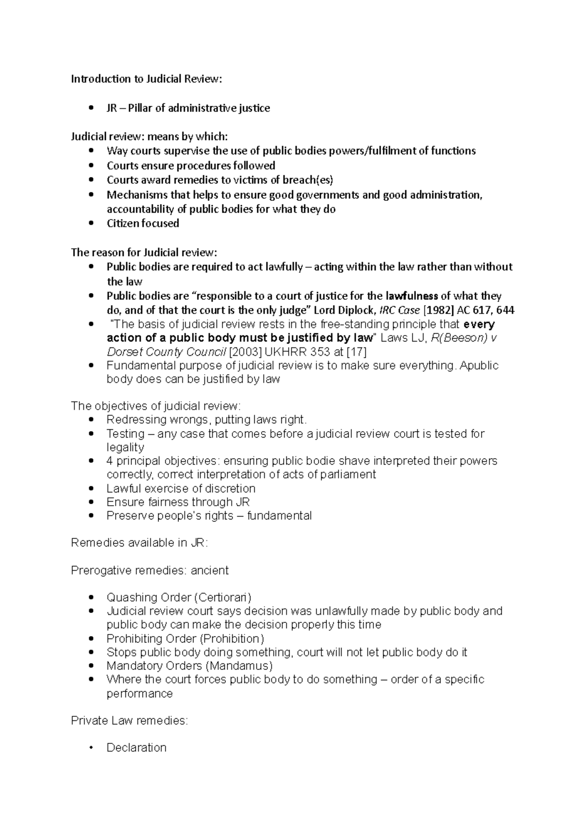 Lecture 12 Introduction to Judicial Review - Introducion to Judicial ...