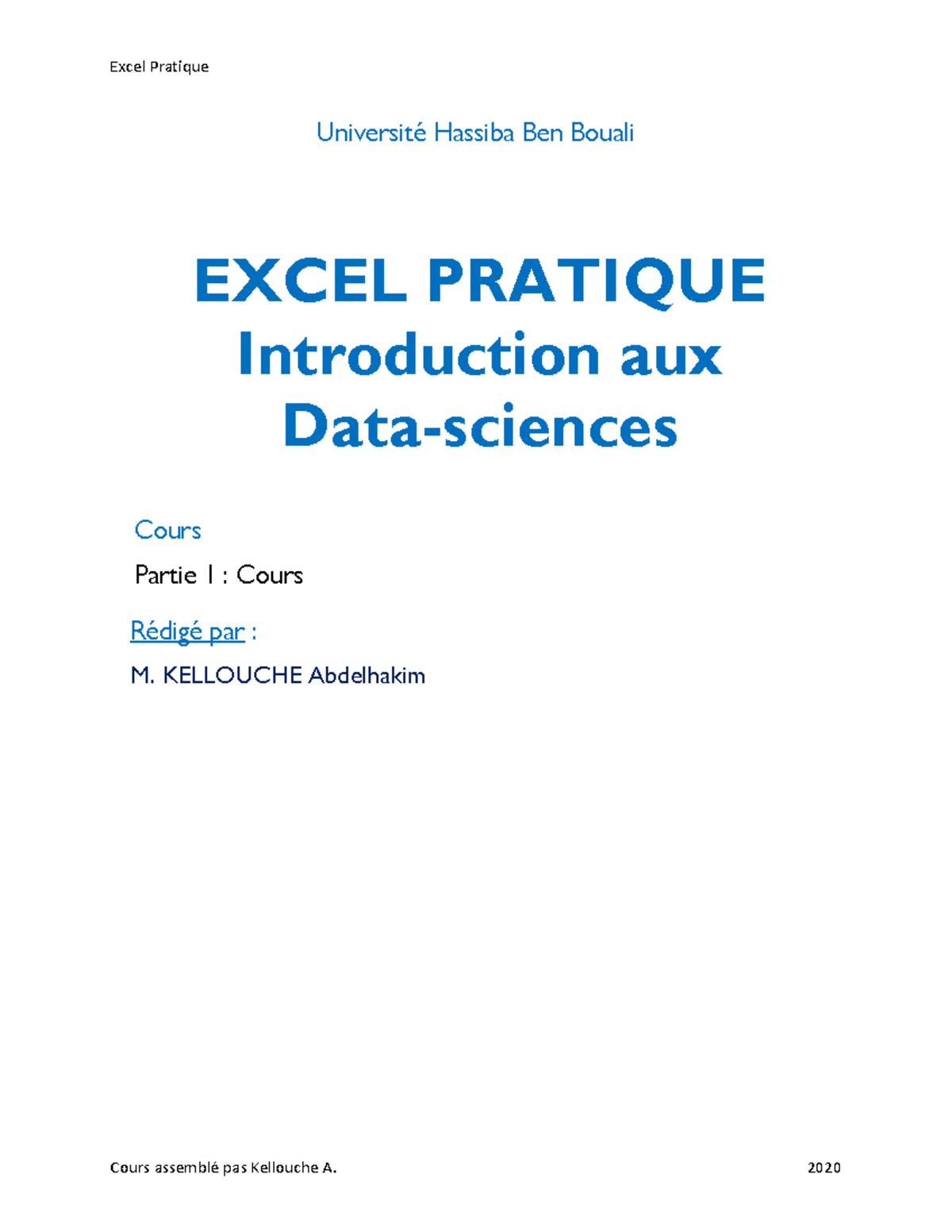 Cours-Outils-Informatiques M1-Agroecologie-Mr - Université Hassiba Ben ...