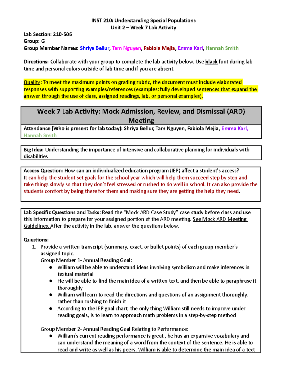 Unit 2 Lab Document - All lab assignments from unit 2 for the course ...