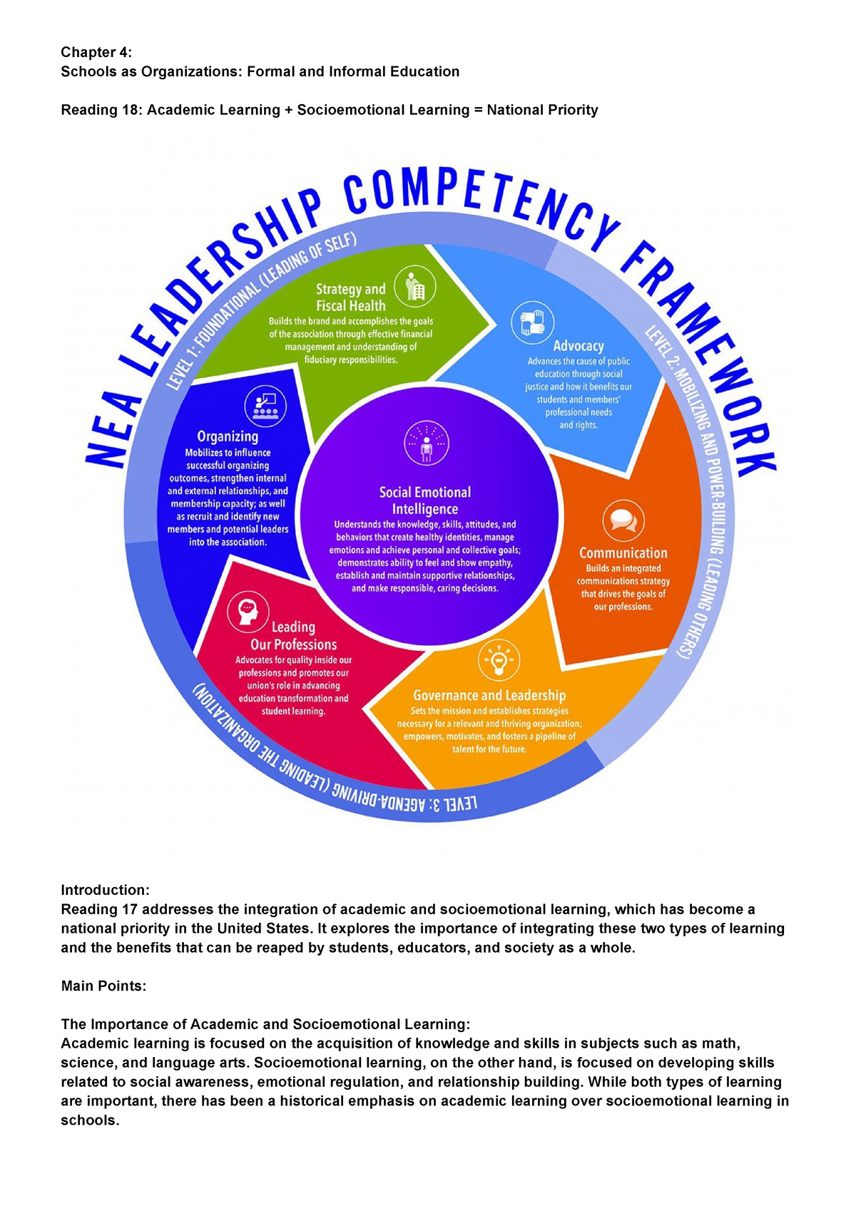 SOC421 Chapter 4 Reading 18 - Chapter 4: Schools as Organizations ...