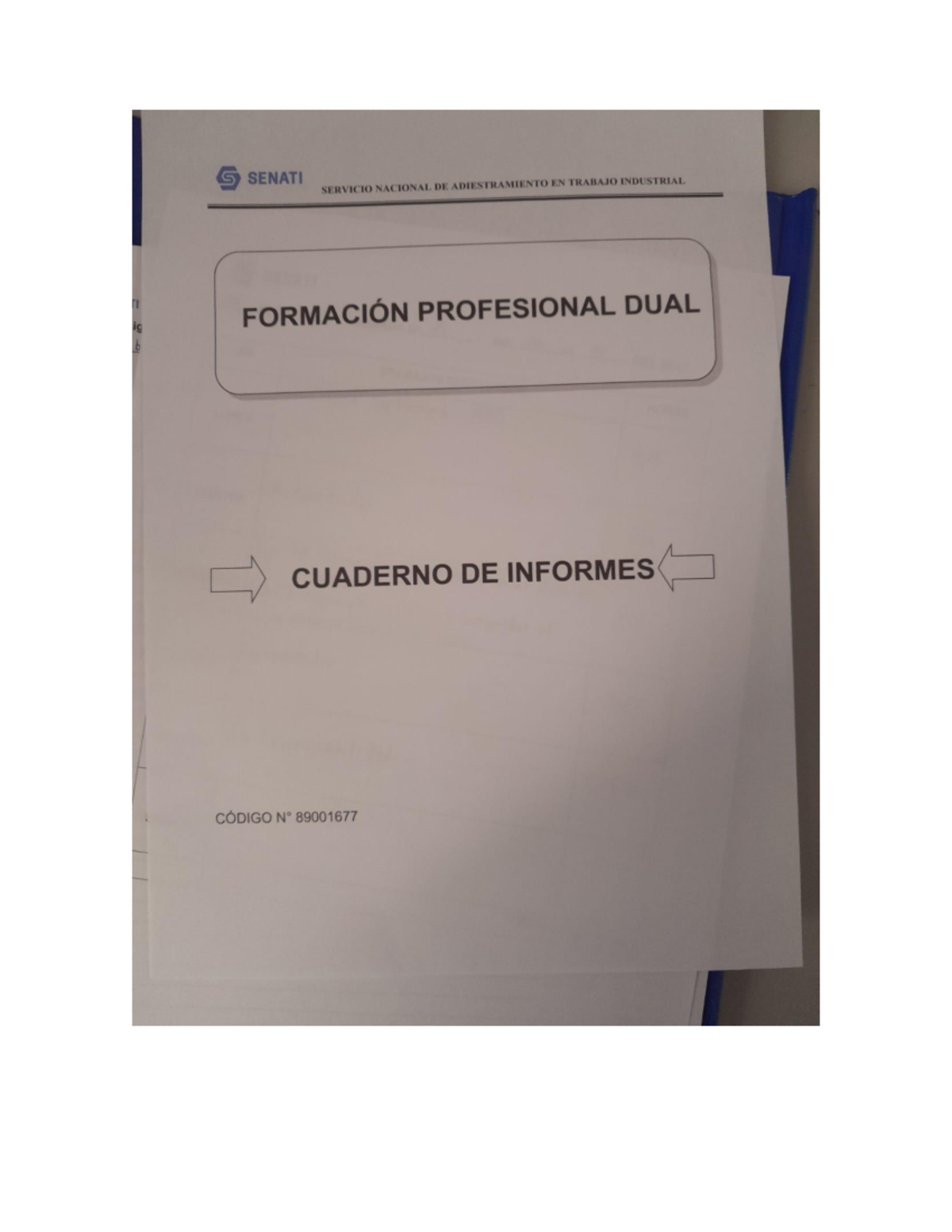 imforme semanal - S SENATI SERVICIO NACIONAL DE ADIESTRAMIENTO EN TRABAJO INDUSTRIAL FORMACIÓN ...