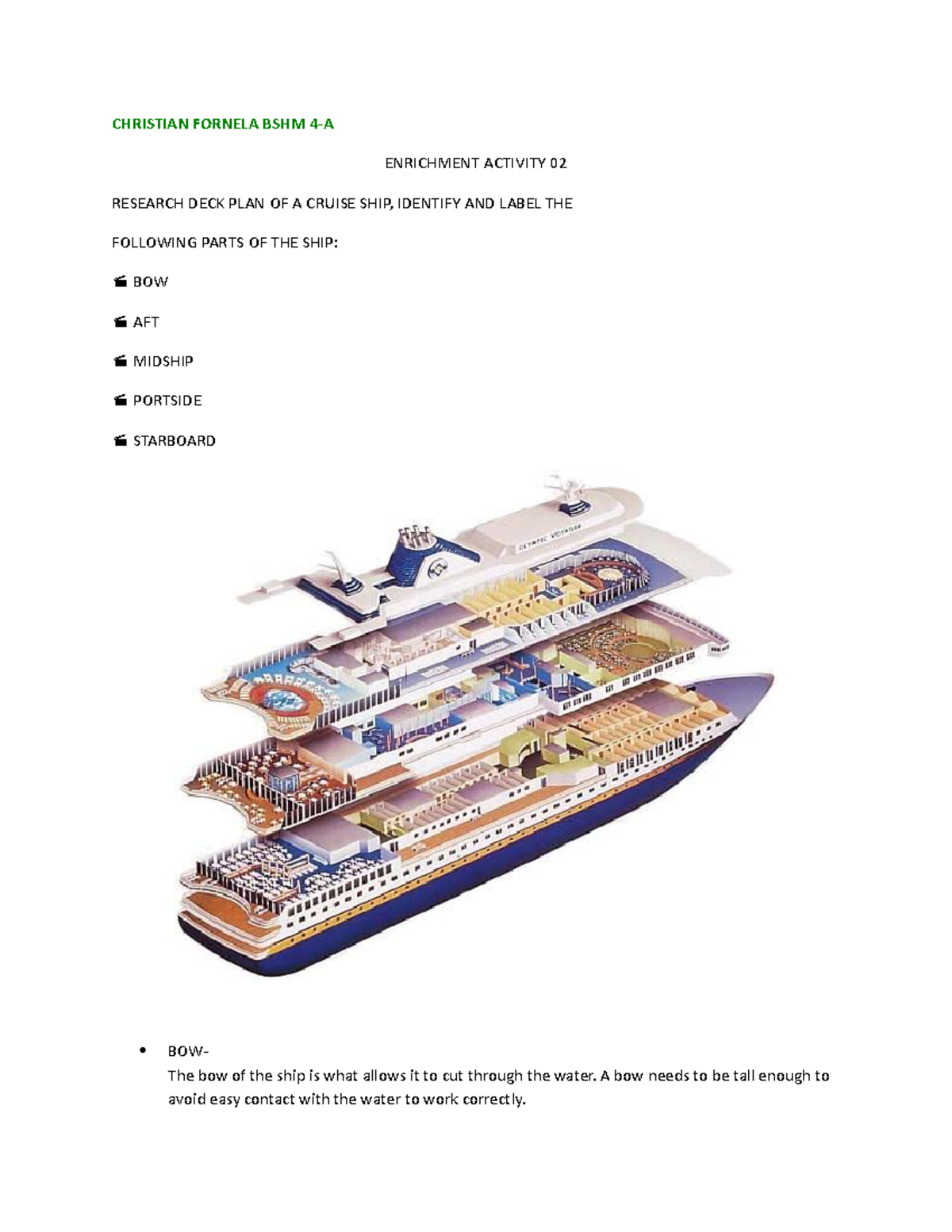 Cruise E2 - Best choice - CHRISTIAN FORNELA BSHM 4-A ENRICHMENT ...