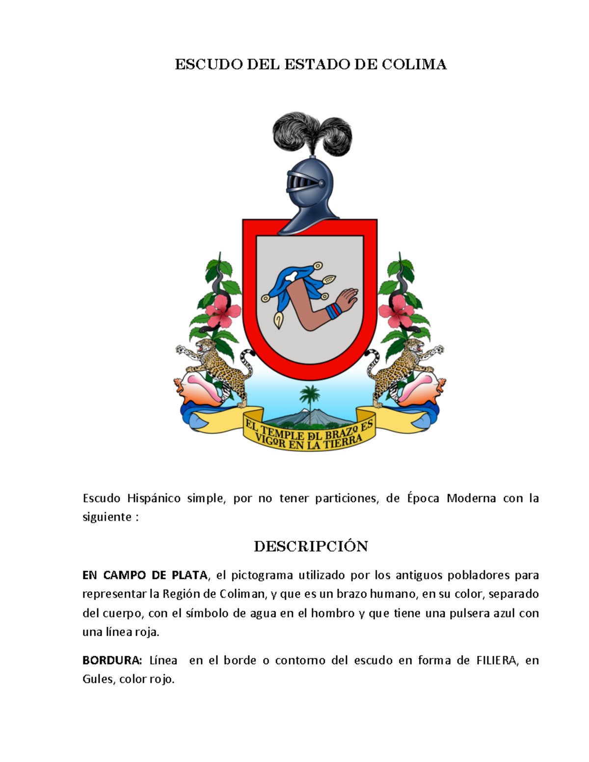 ESCUDO DEL ESTADO DE COLIMA - ESCUDO DEL ESTADO DE COLIMA Escudo ...