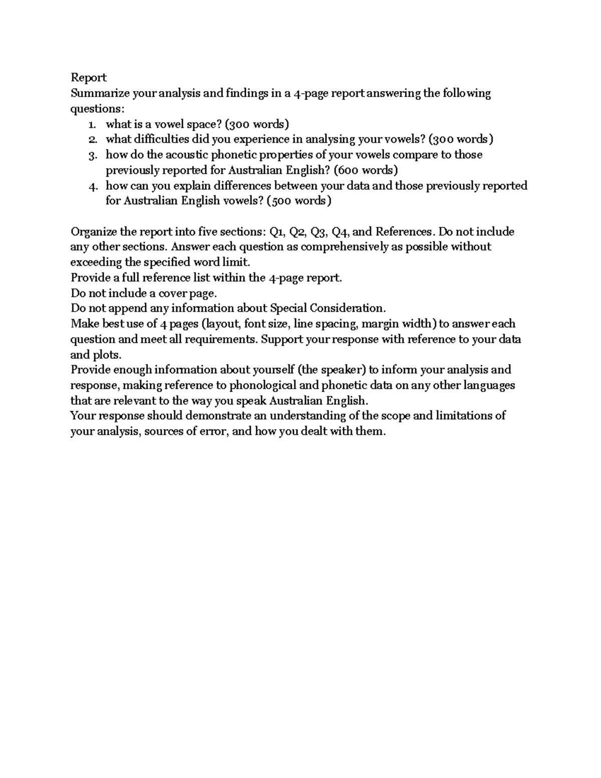 Untitled document - Assignment instructions - Report Summarize your ...
