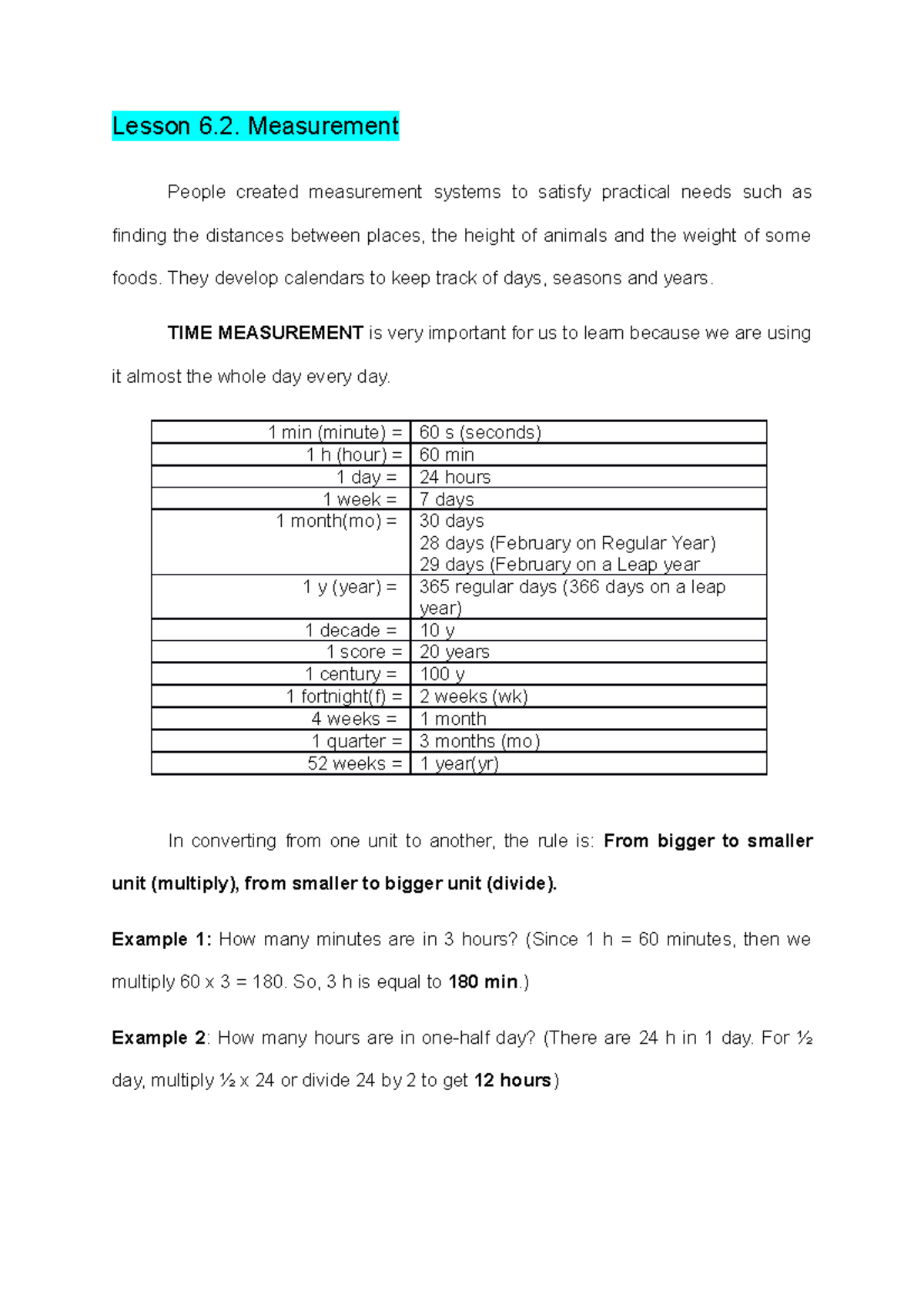 Module-6 - sfa - Lesson 6. Measurement People created measurement ...