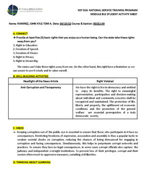 GEN 003 SAS 14cscdsvsd - GEN 003: SCIENCE, TECHNOLOGY AND SOCIETY ...