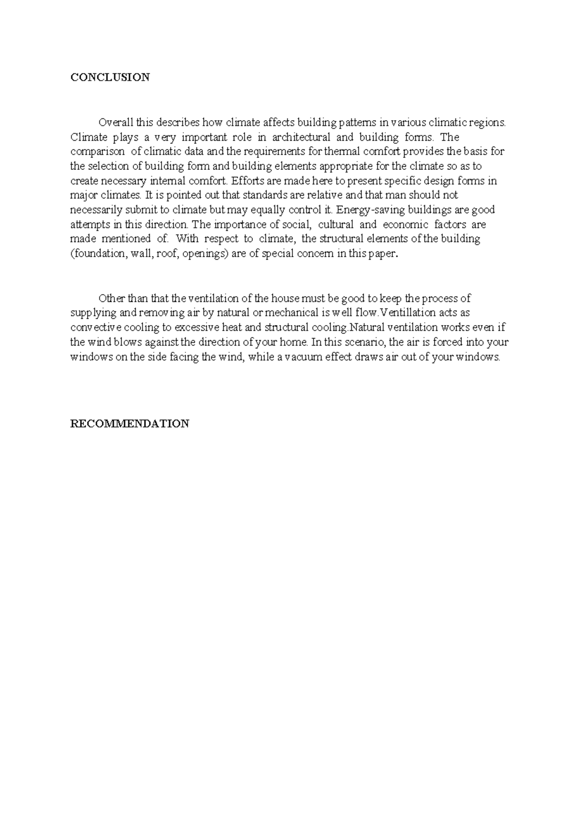 Conclusion - Summary Environmental Technology I - CONCLUSION Overall ...