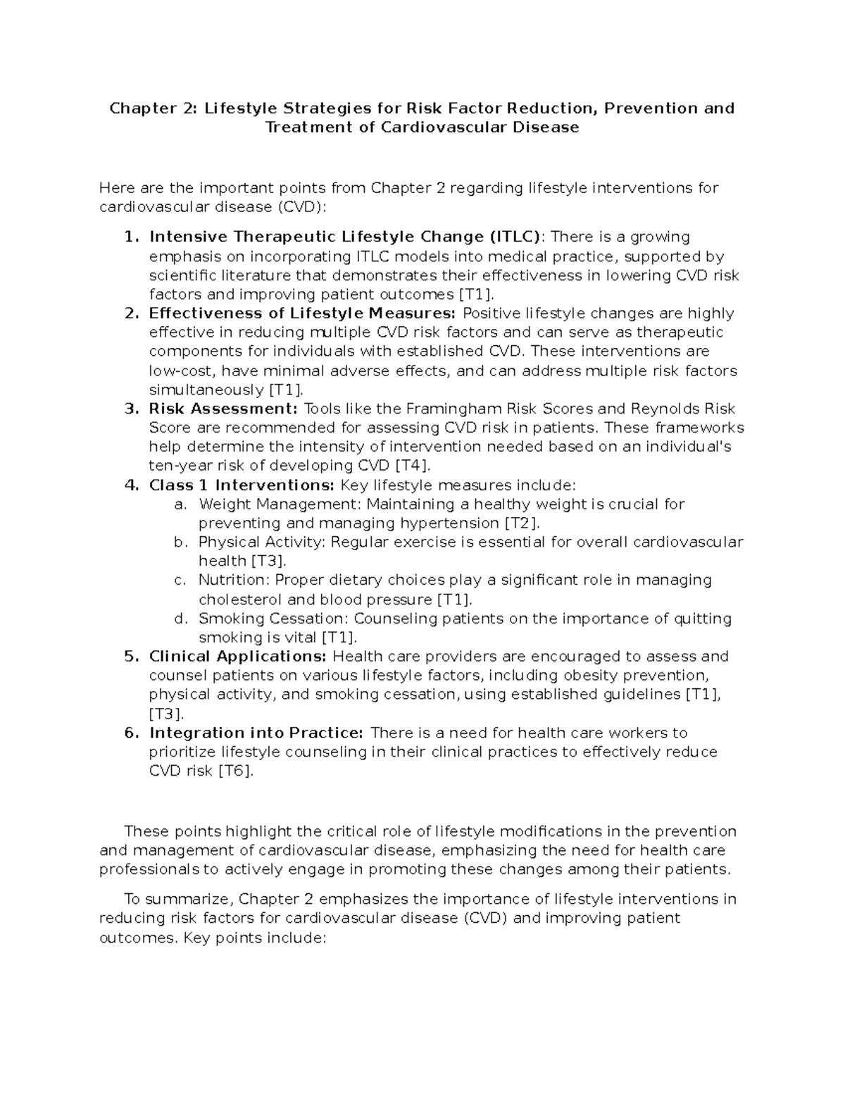 Lifestyle Strategies for Risk Factor Reduction, Prevention and ...