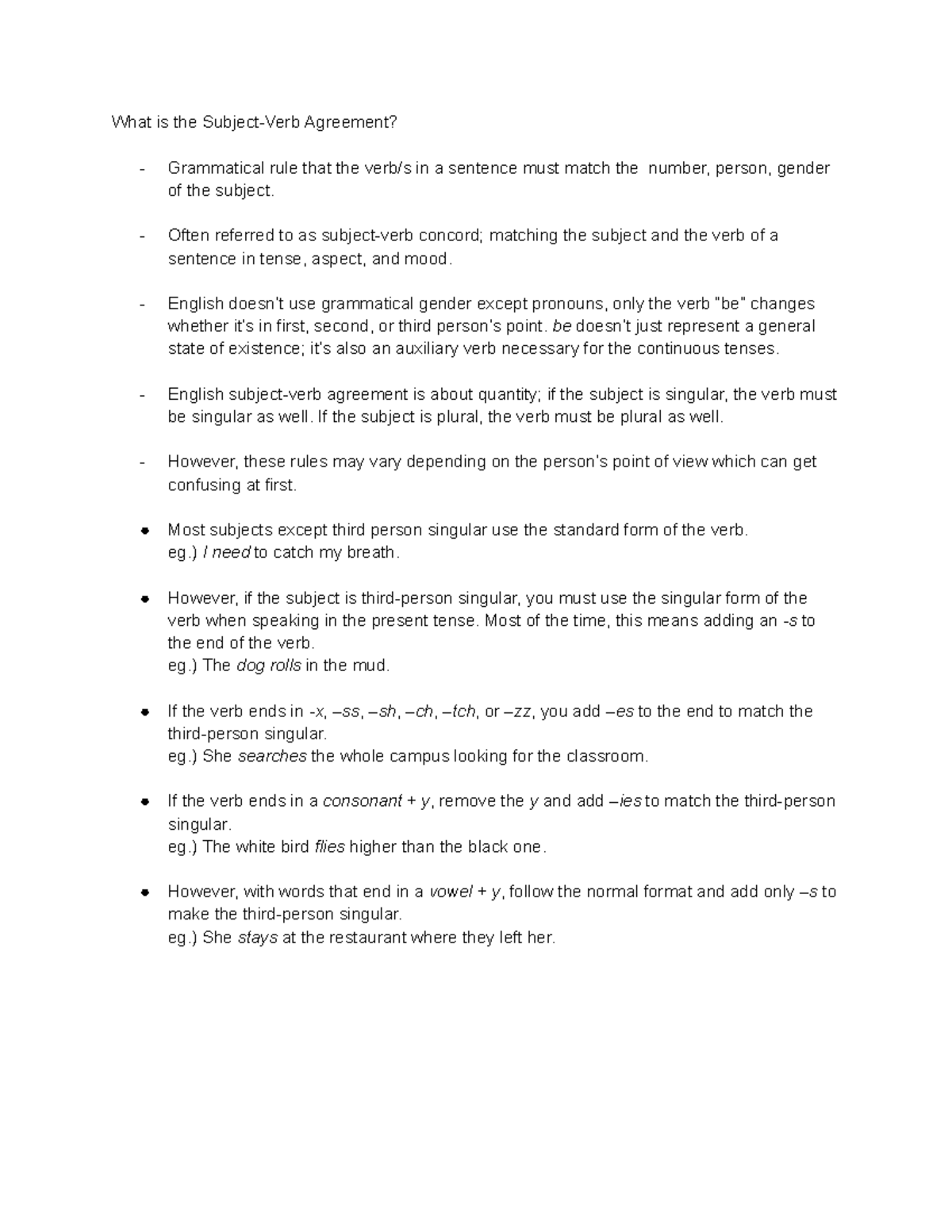 Subject-Verb Agreement - What is the Subject-Verb Agreement ...