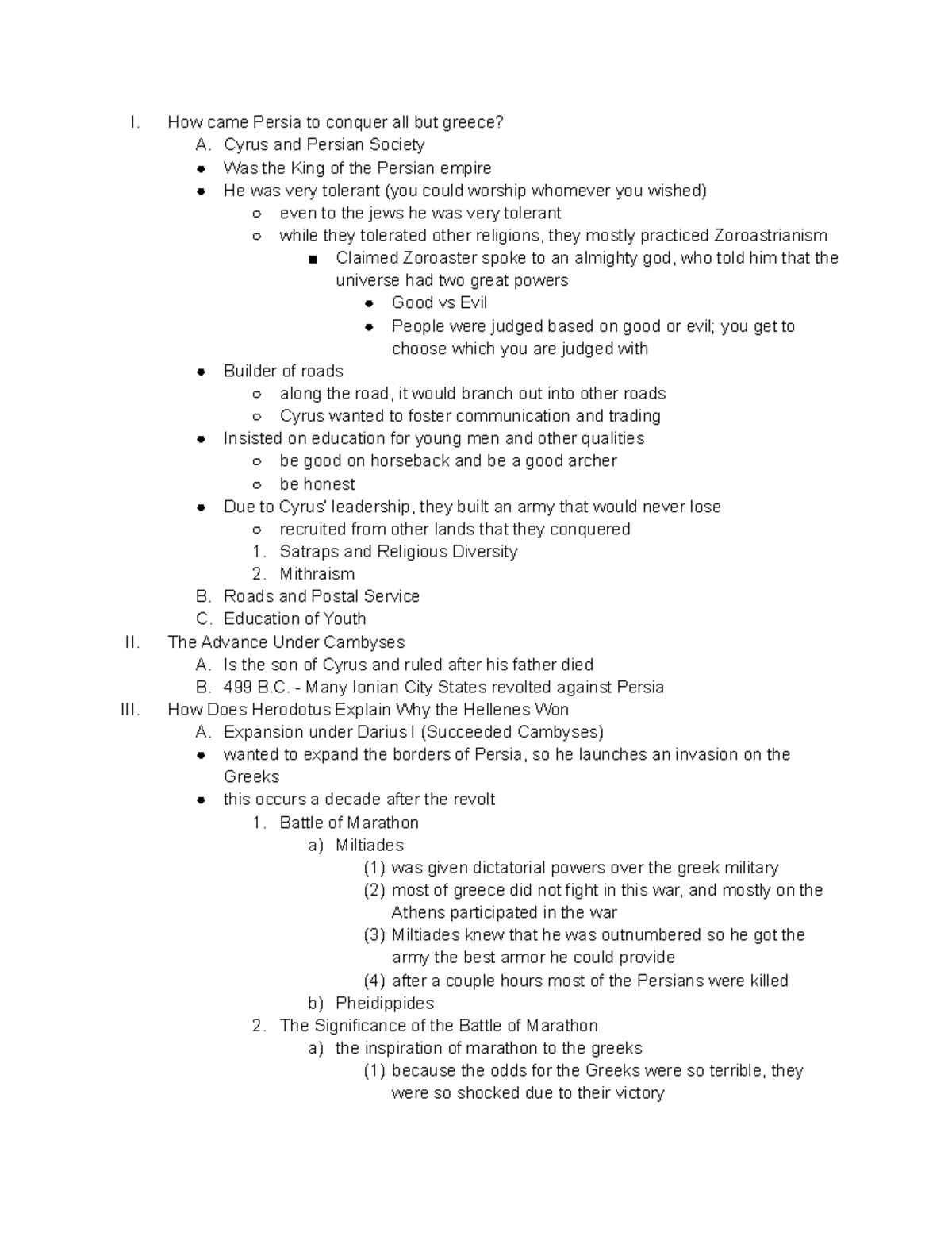 9 Persia - Lecture notes 9 - I. II. III. How came Persia to conquer all ...