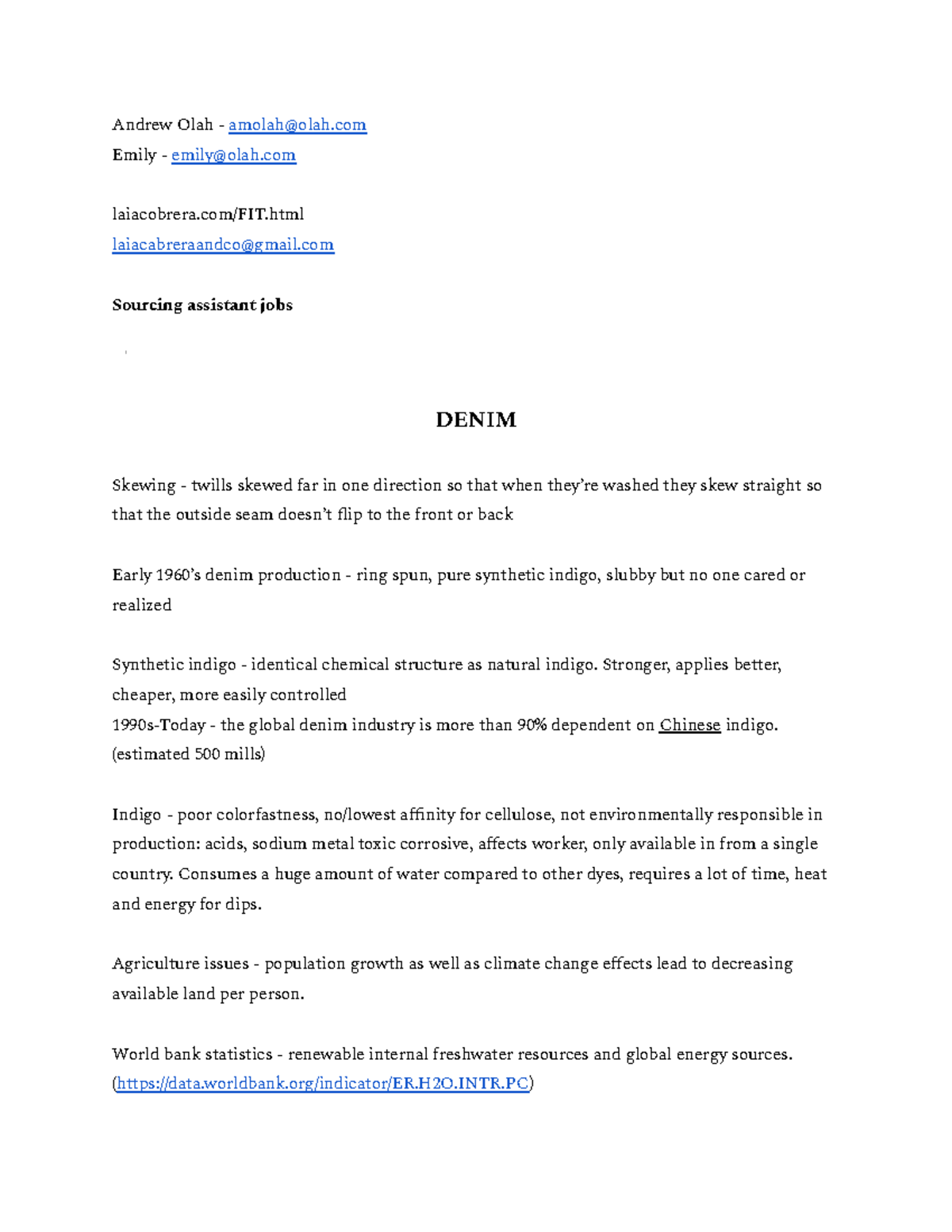 Denim TT476 personal - Lecture notes all - Andrew Olah - amolah@olah ...