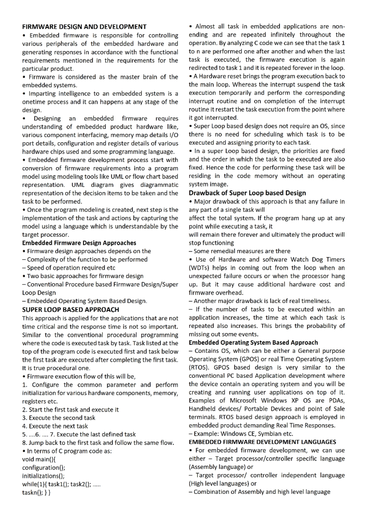 Embedded Systems Short note Module 3 - KTU - Studocu