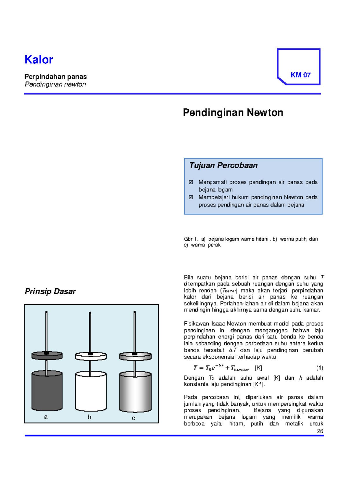 K07 Pendinginan Newton - 26 Kalor Perpindahan panas Pendinginan newton ...