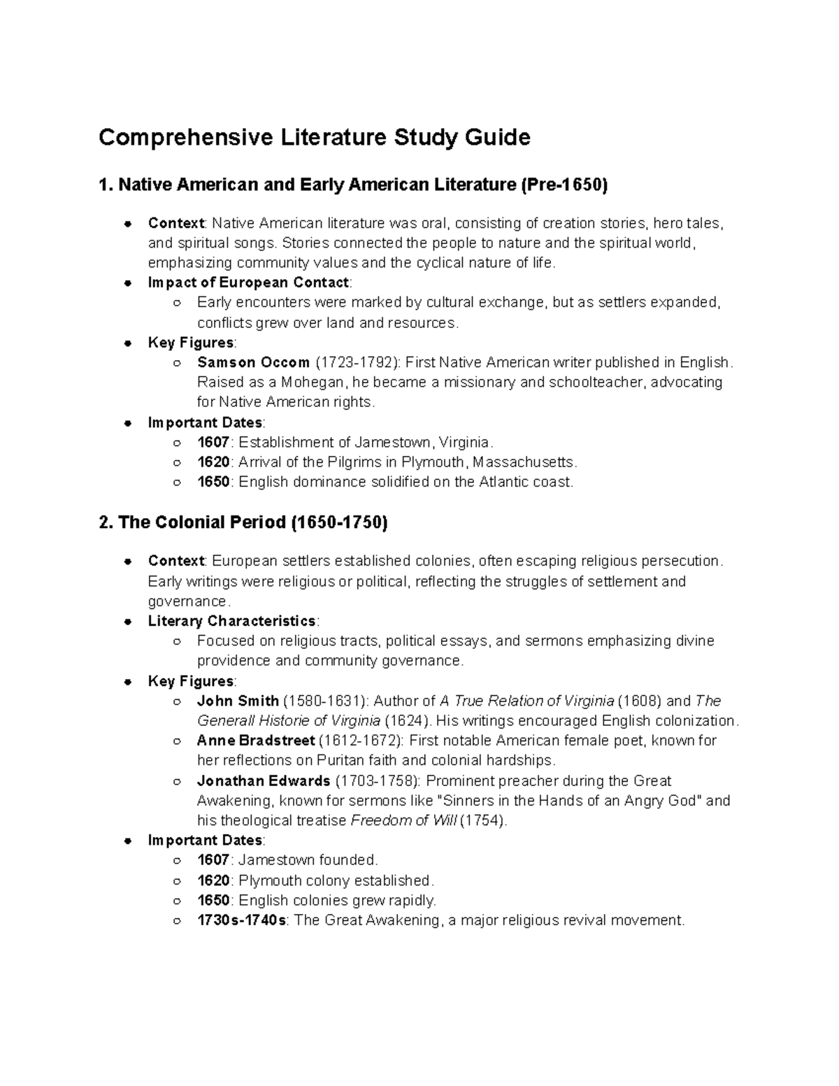 LIT Summarized - aaaaaaaaa - Comprehensive Literature Study Guide 1 ...