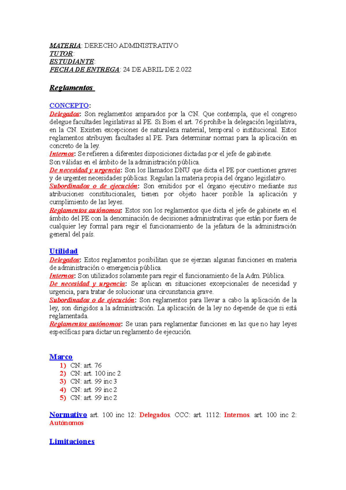 Act 1 Para Subir Concepto Delegados Son Reglamentos Amparados Por