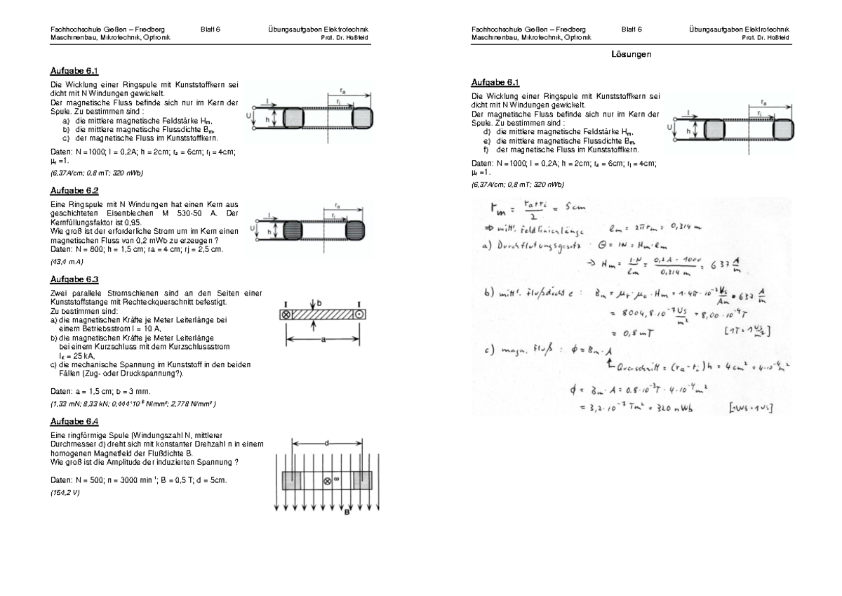 Aufgaben Blatt 6 - Lösung - Fachhochschule Gießen – Friedberg Blatt 6 ...