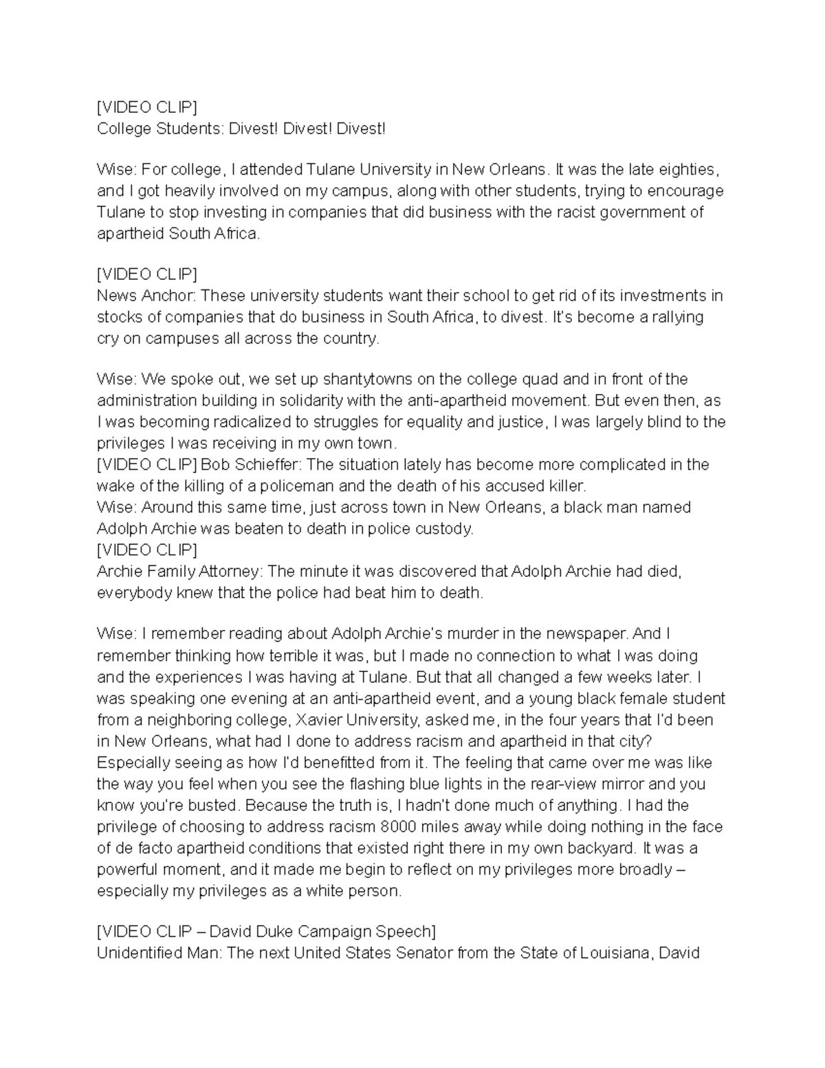 Wgs 5 - Lecture notes for wgs fall 2019 - [VIDEO CLIP] College Students ...