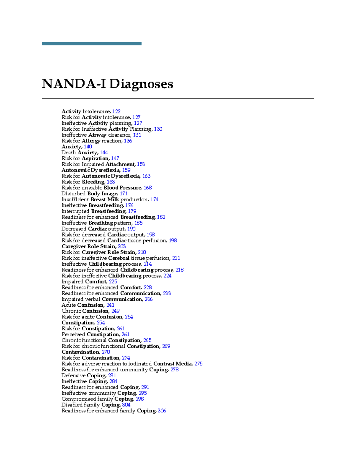 Nursing diagnosis handbook - NANDA-I Diagnoses Activity intolerance ...