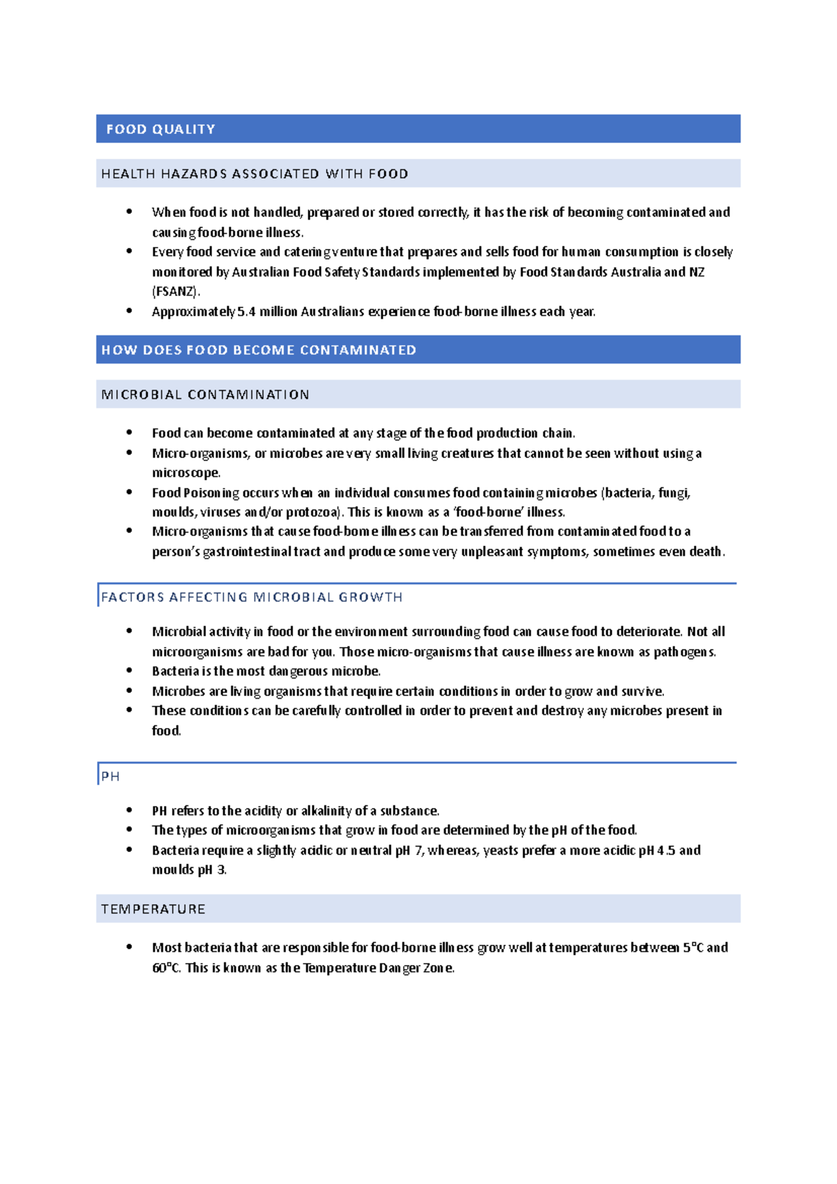 Food Quality - FOOD QUALITY HEALTH HAZARDS ASSOCIATED WITH FOOD When ...