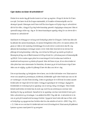 Hvordan skrive en god argumenterende tekst - Innledning o Vær kort og presis. Innledningen er ...