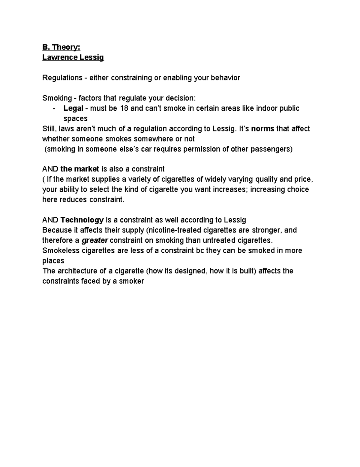 46-49 - this is a description of the case - B. Theory: Lawrence Lessig ...
