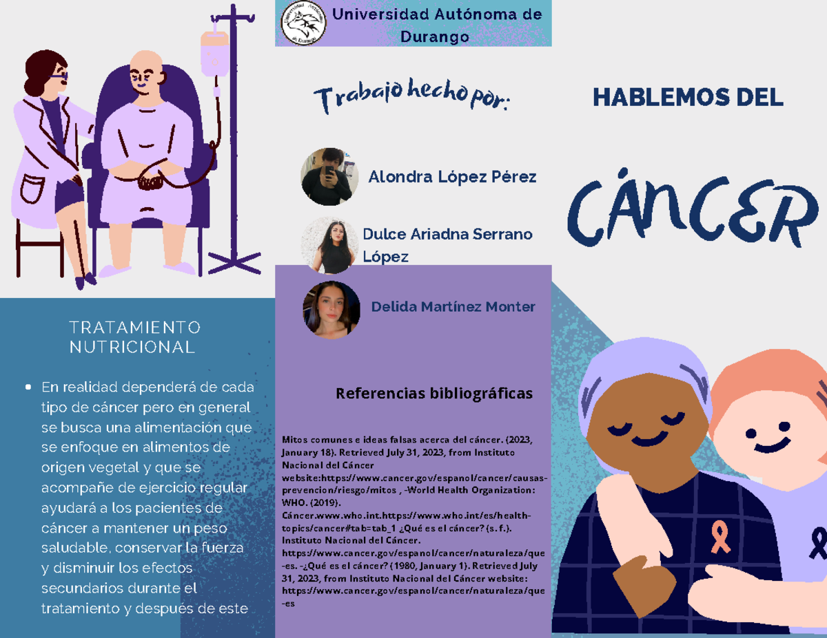 Tríptico Cancer - CÁ NCER HABLEMOS DEL Universidad Autónoma de Durango ...
