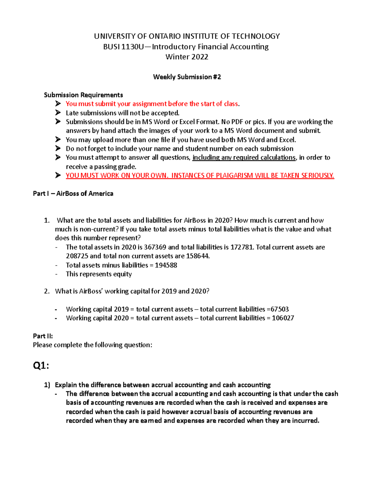 F2F A 2 22 - meow - UNIVERSITY OF ONTARIO INSTITUTE OF TECHNOLOGY BUSI ...