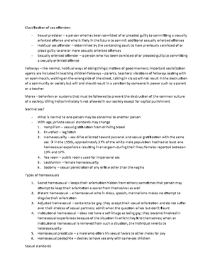 Chapter 2 - Mark Winton - Textbook notes Almost any sexual behavior can ...