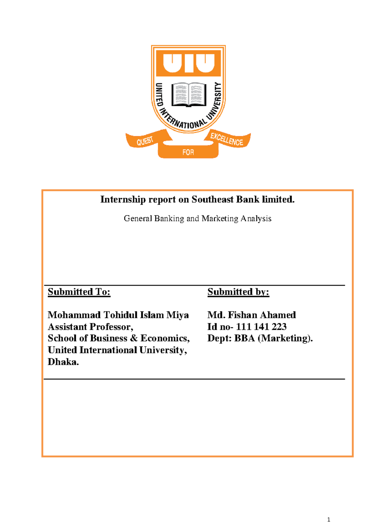 Final report Oct1 2019 111141223 Fishan SEBL - Internship report on ...