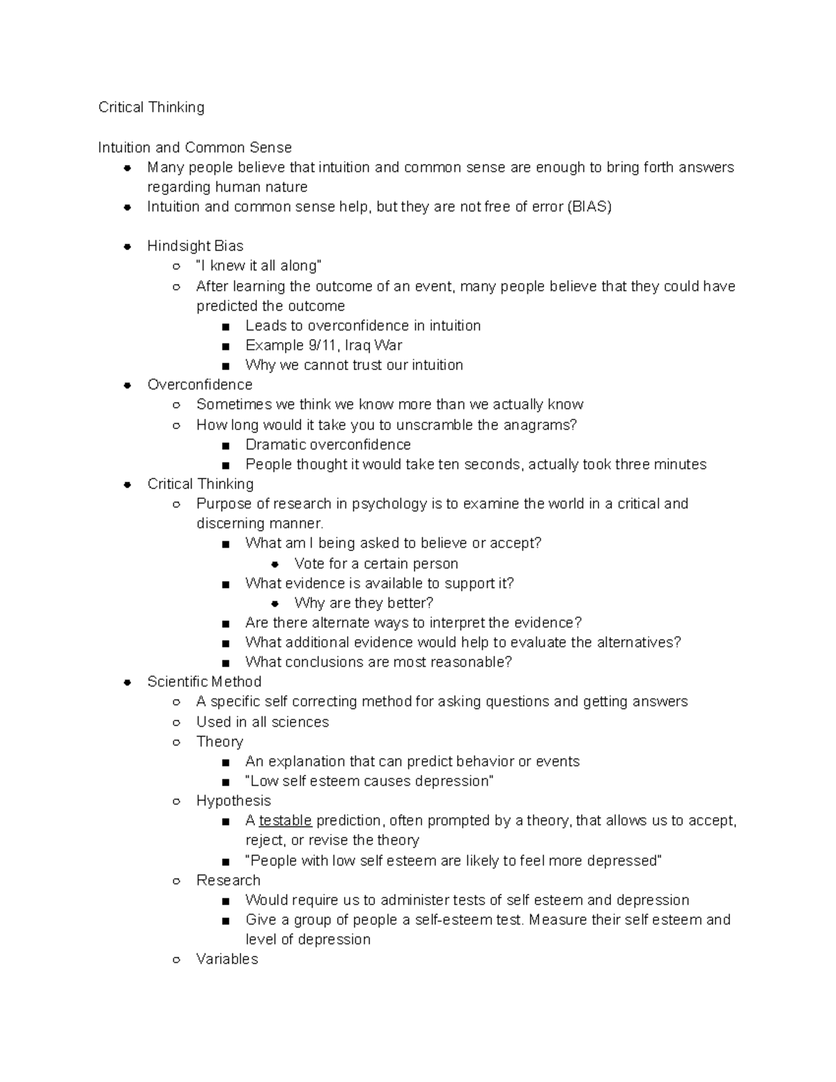 Psych 9 1 22 - Lecture notes based on the lectures and textbook ...