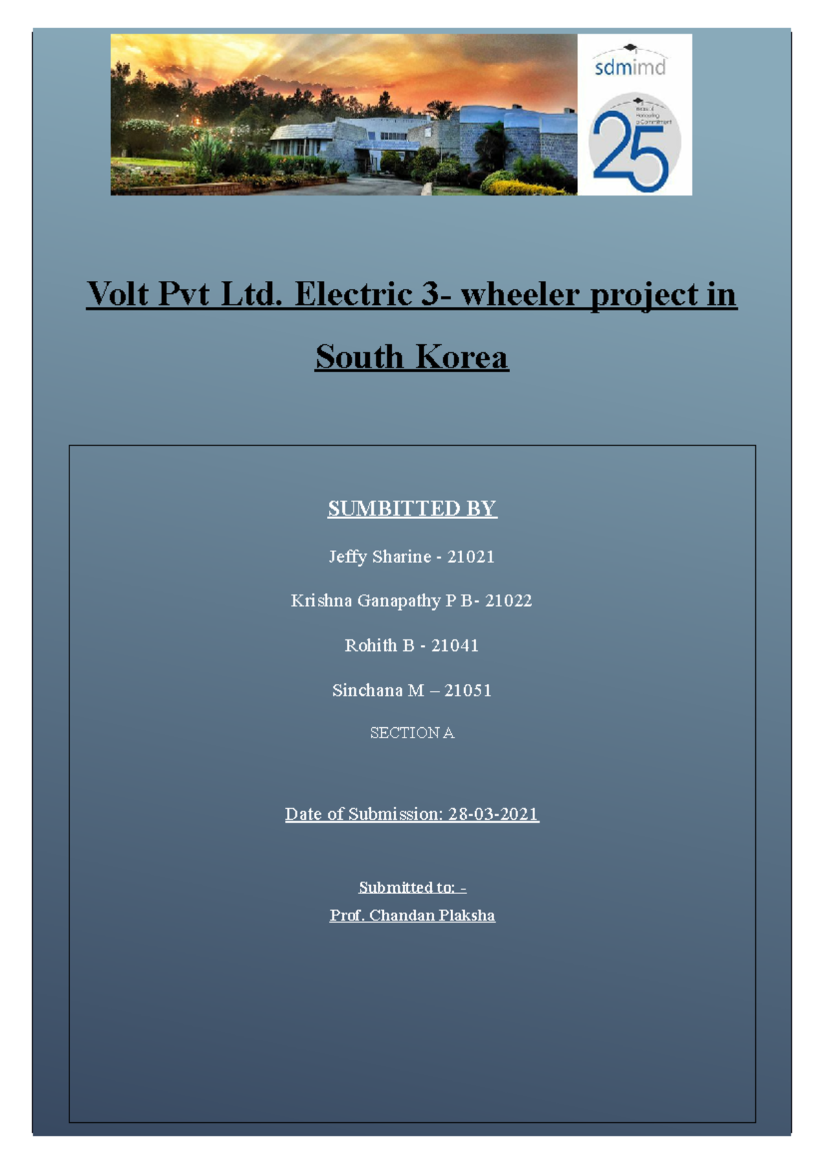 IB group 4 notes its important - Volt Pvt Ltd. Electric 3- wheeler ...