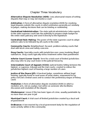 Chapter 3 Outline - Chapter Three Outline State Courts Outline the four ...