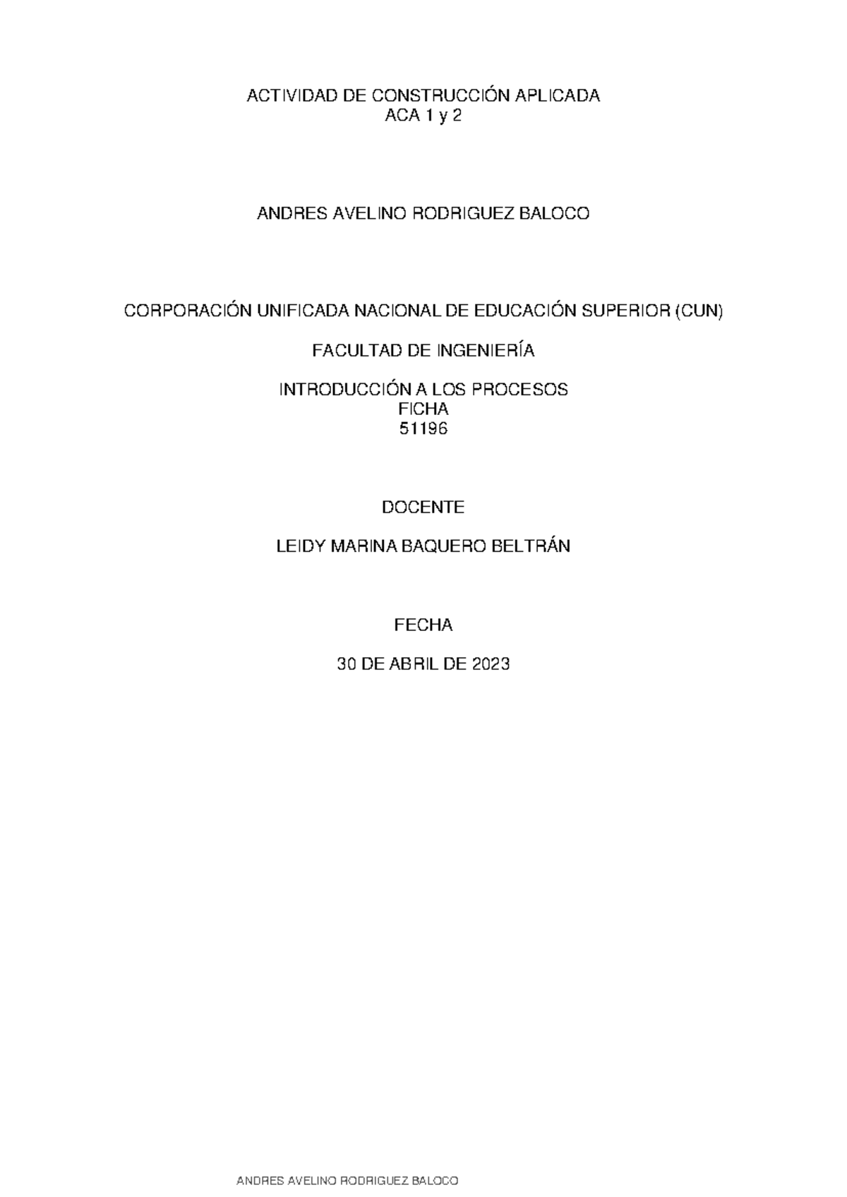 Aca 1 y 2 introduccion - aca 2 - ACTIVIDAD DE CONSTRUCCIÓN APLICADA ACA ...