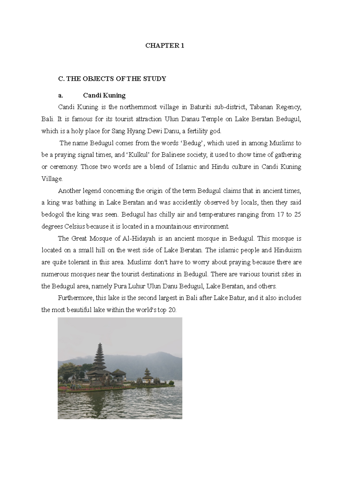 Joger and Candi Kuning - CHAPTER 1 C. THE OBJECTS OF THE STUDY a. Candi ...