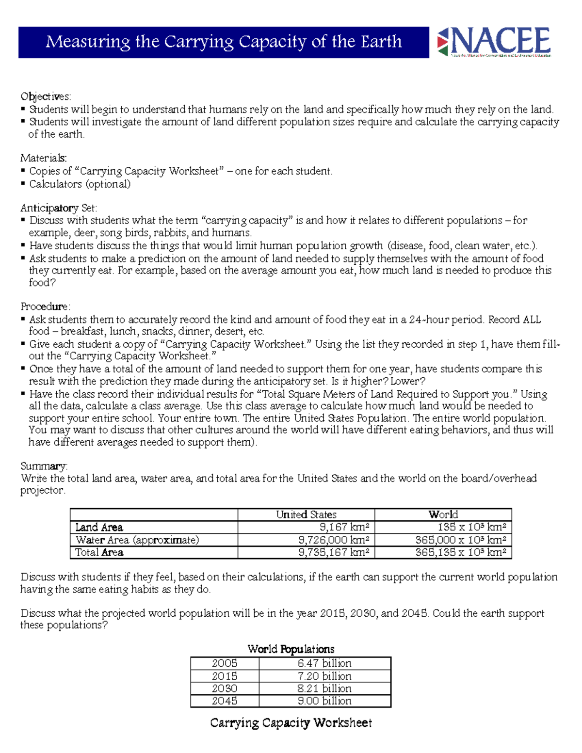 Activity-Carrying-Capacity - - Studocu