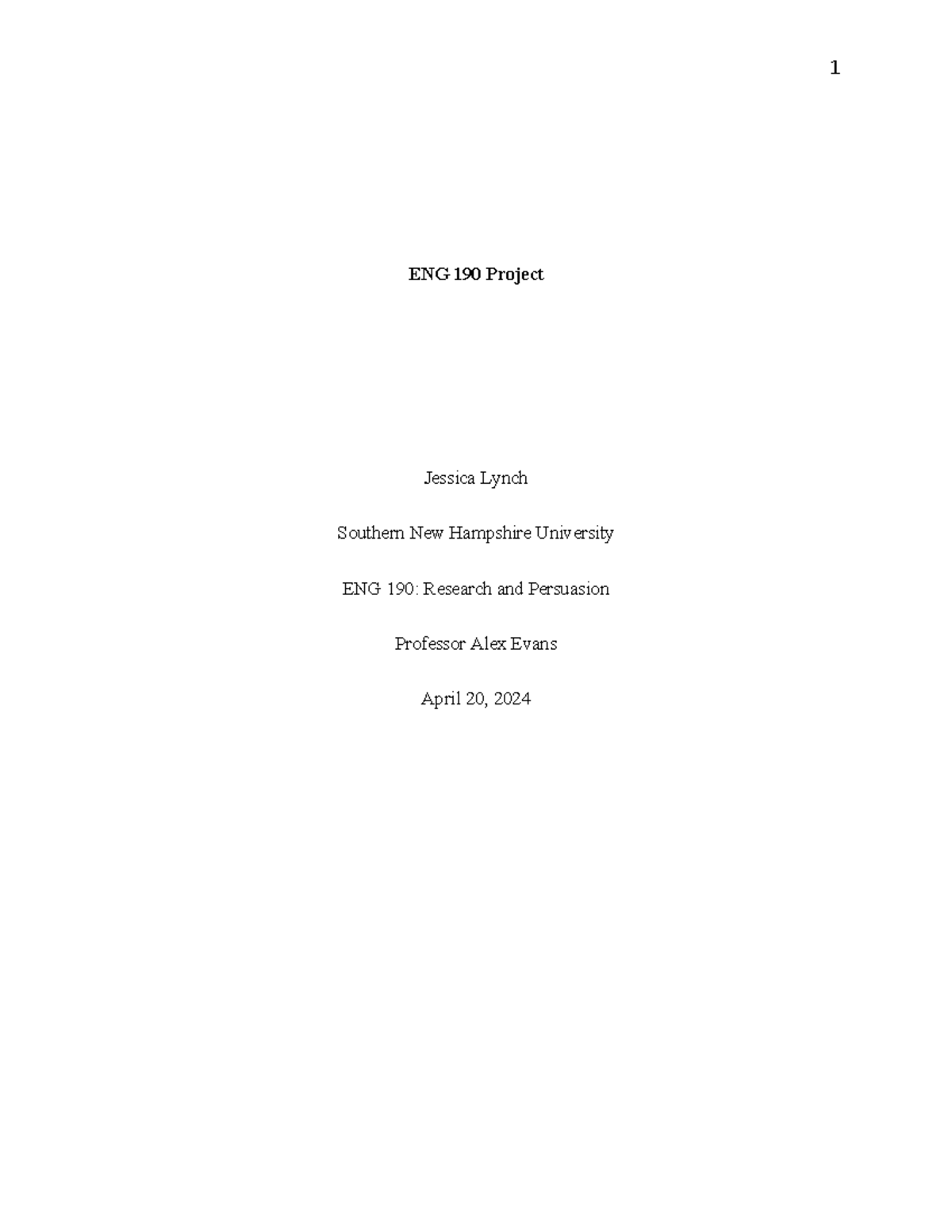 Module 7 Final Project - 250/250 - ENG 190 Project Jessica Lynch ...