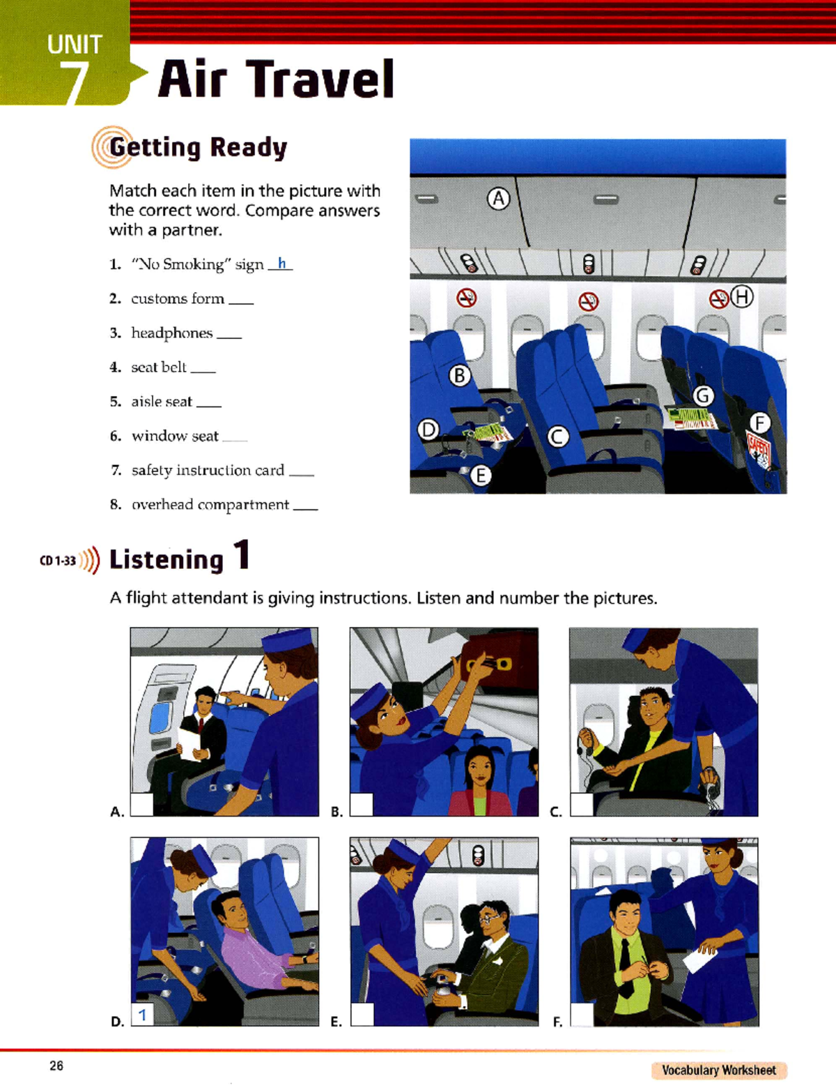 Unit 07 Air Travel - .... - Listening Comprehension - Studocu