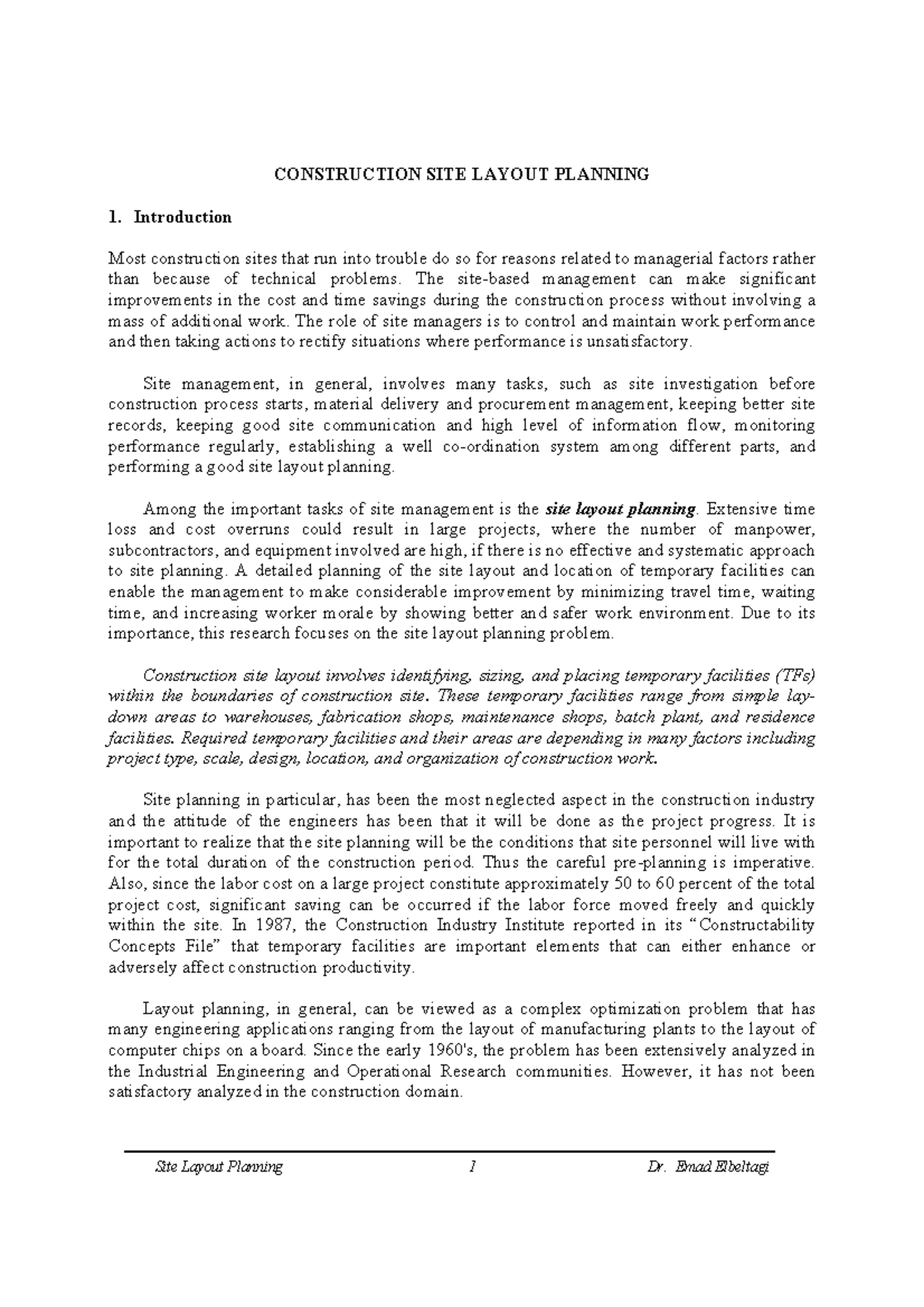 Site-layout dremad - Construction management - CONSTRUCTION SITE LAYOUT ...