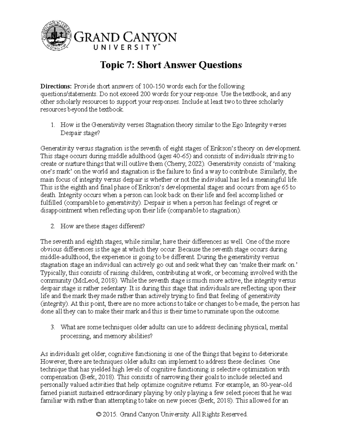 BHS-420-RS-T7Short Answer Questions Griffin - Topic 7: Short Answer ...