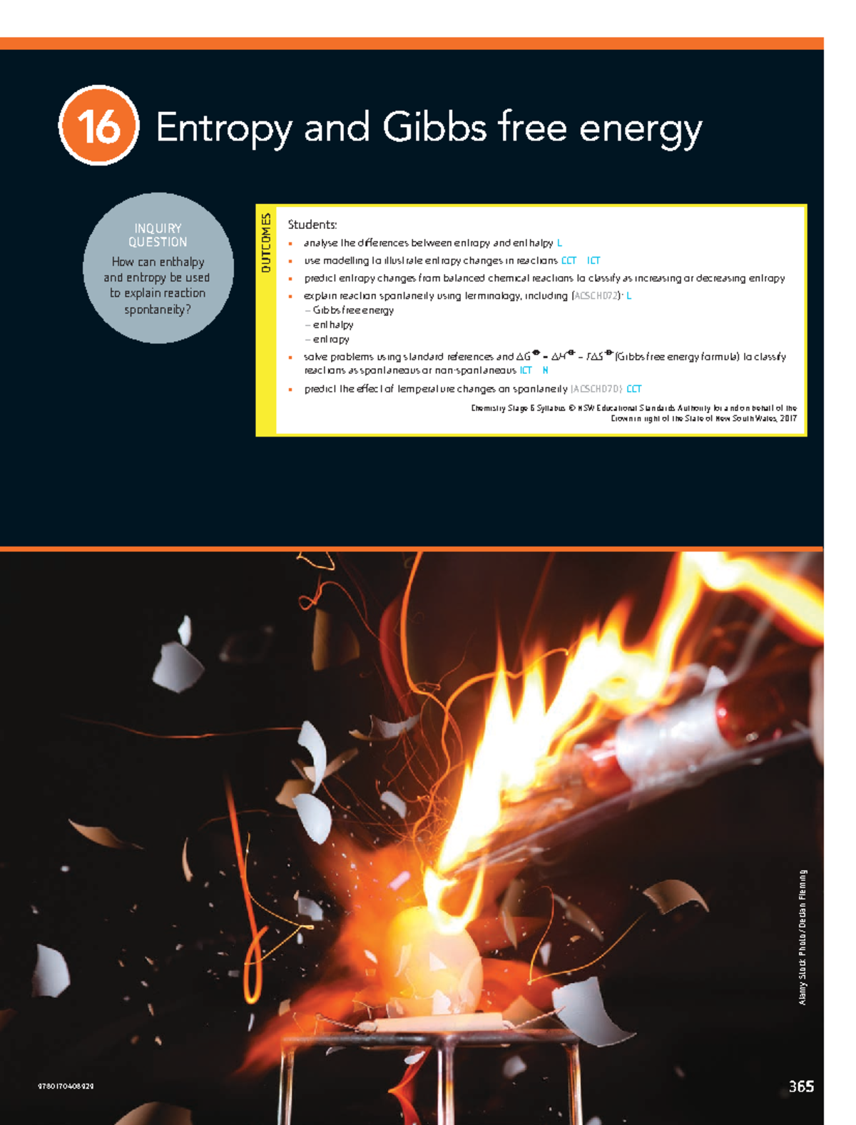 Chapter 16 Entropy and Gibbs free energy - 9780170408929365365 Alamy ...