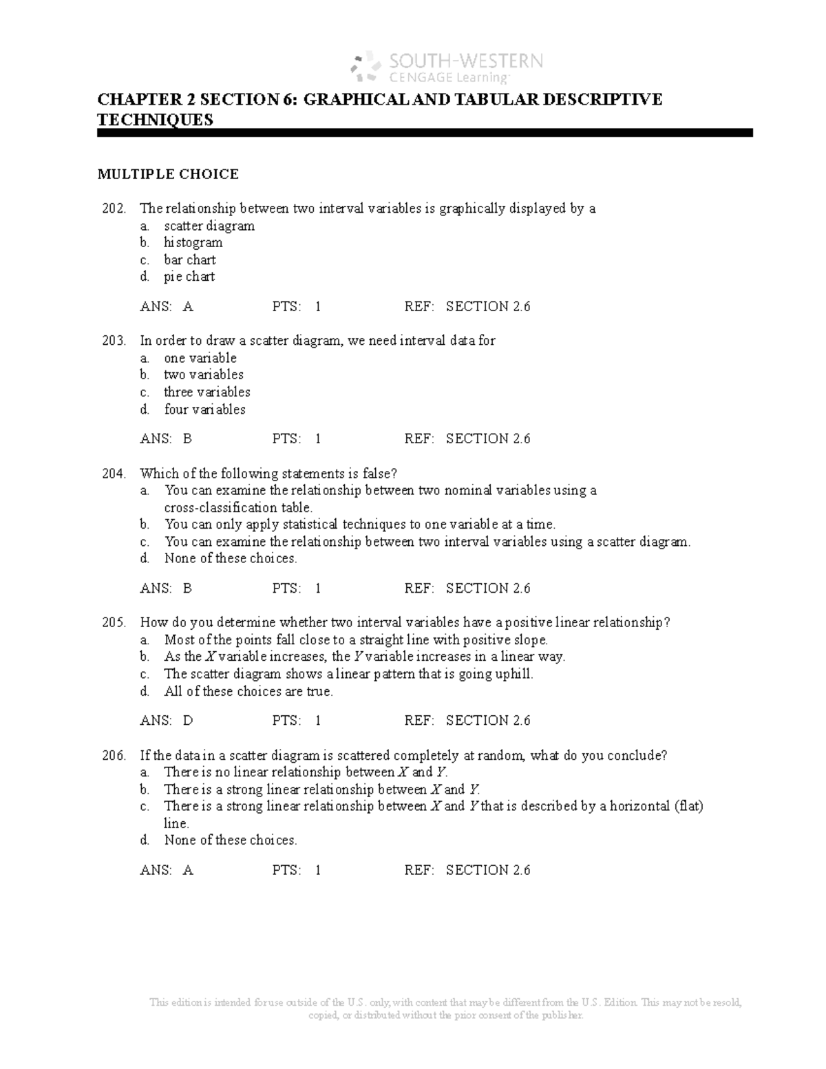 MGMT1050 - Test Bank Chapter 2 Section 6 - 2020 - CHAPTER 2 SECTION 6 ...