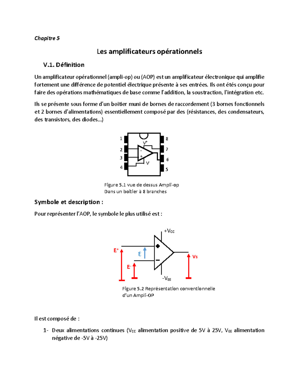 Chapitre 5 Ampli-OP - Cours de génie électrique de l'université de ...