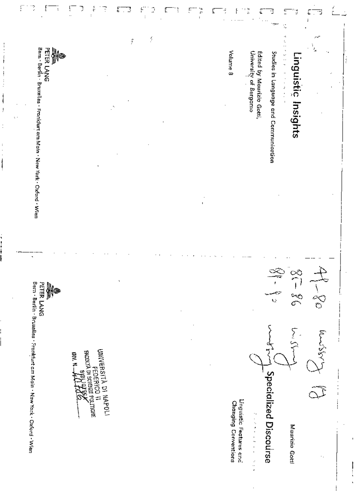 Maurizio gotti specialized discourse - Linguistica generale - Studocu