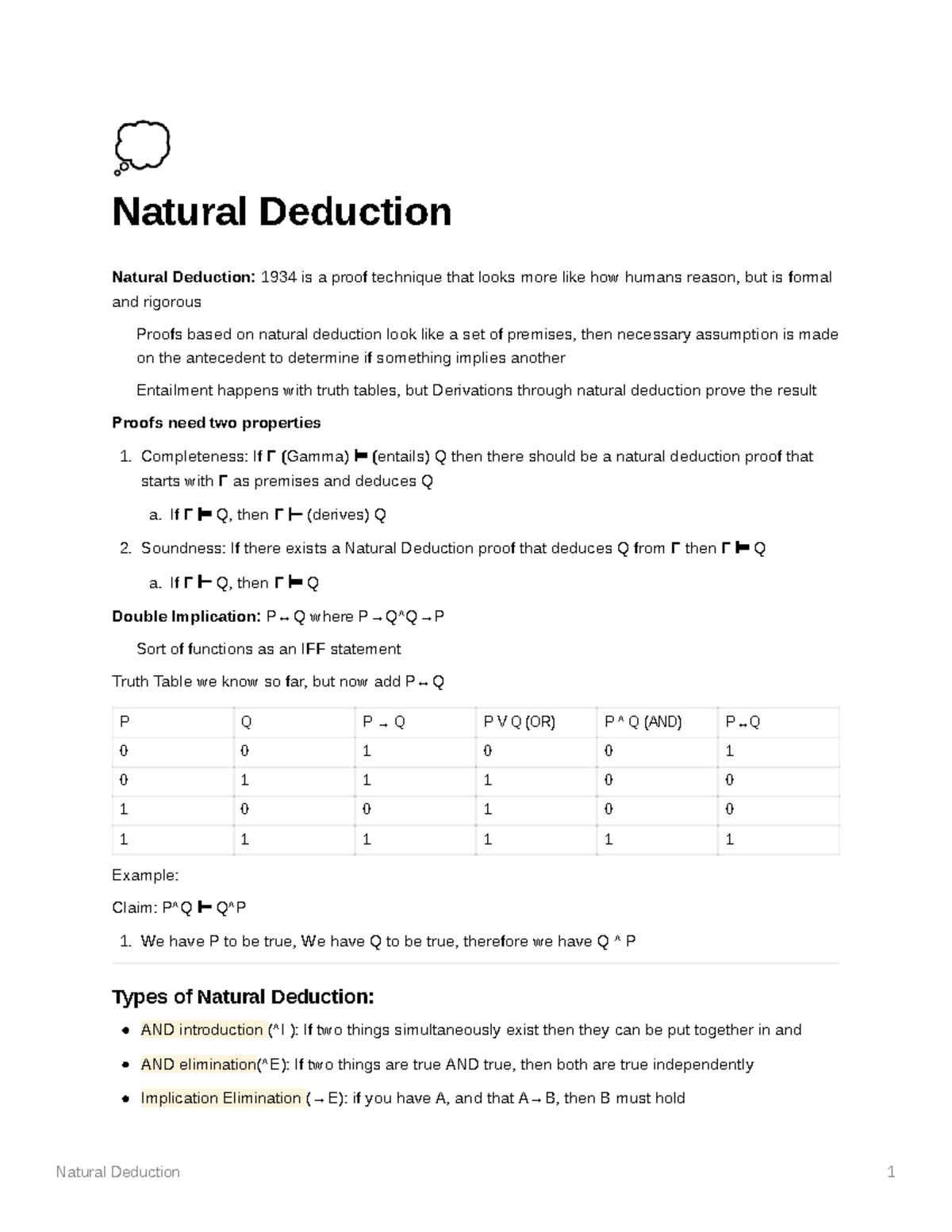 Natural Deduction - Professor Montanez - Natural Deduction Natural ...