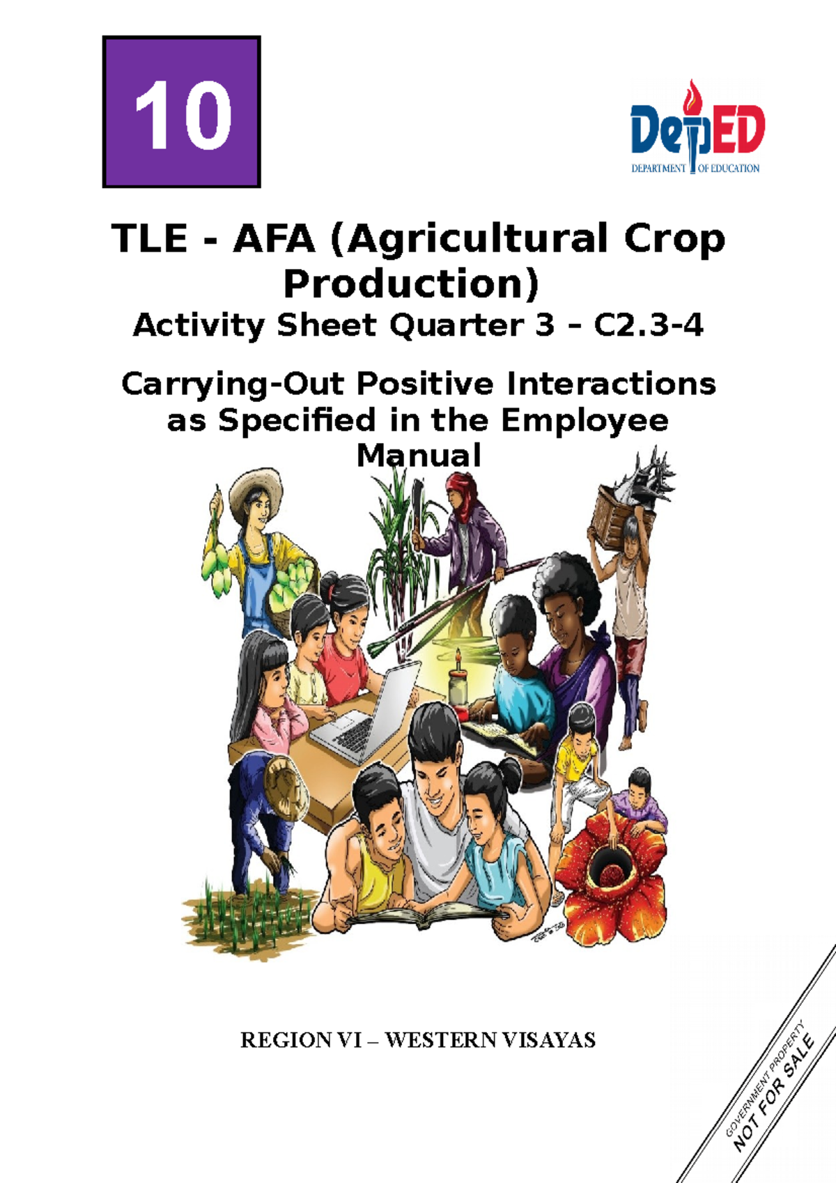 AFA Agri Crop Prod NCI 10 Q3 LAS7 Final - TLE - AFA (Agricultural Crop Production) Activity ...