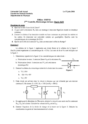 Chapitre 1 Généralités sur l'électronique de base - Chapitre I ...