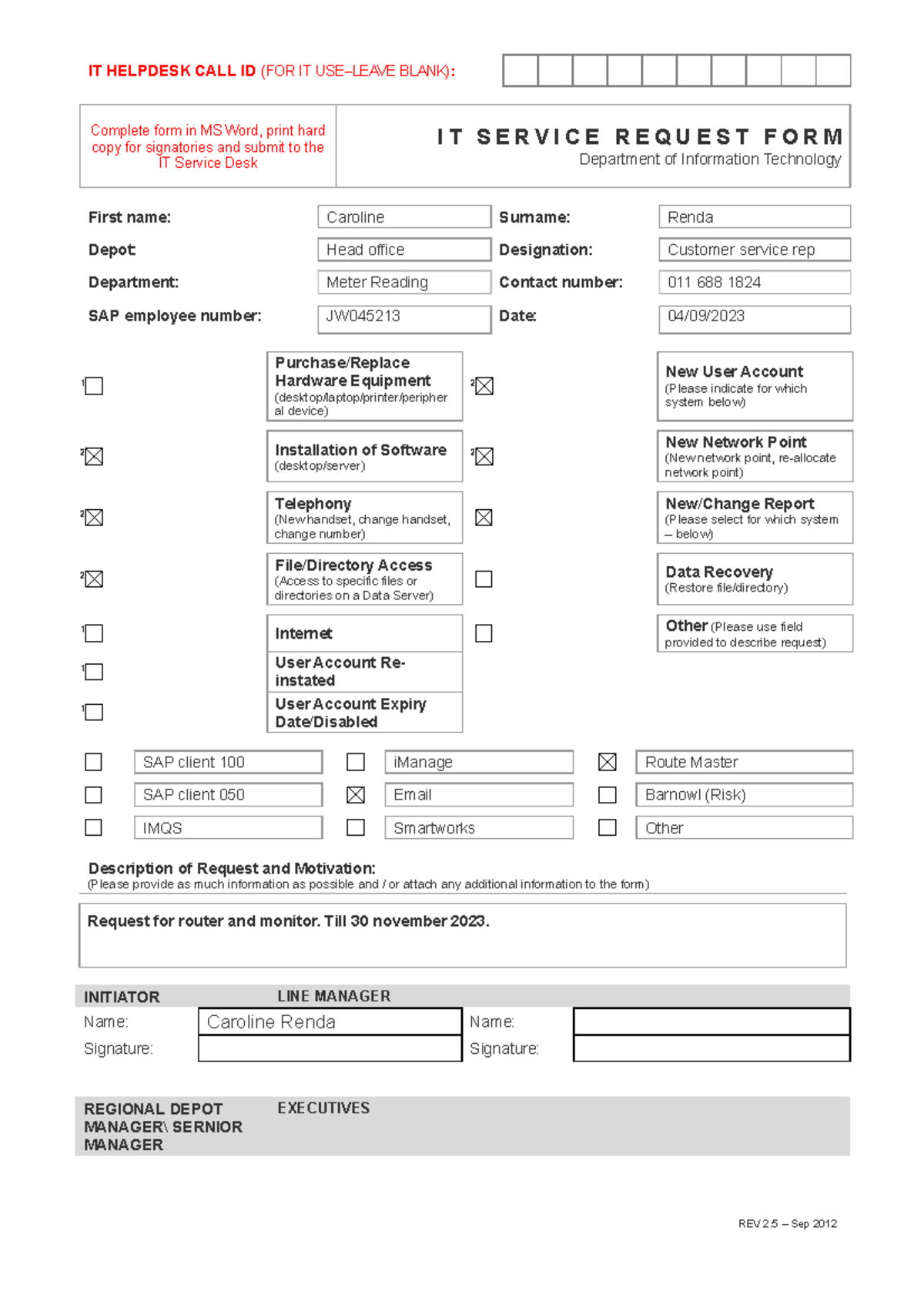 ICT-Service-Request-Form-2021 carol - IT HELPDESK CALL ID (FOR IT USE ...