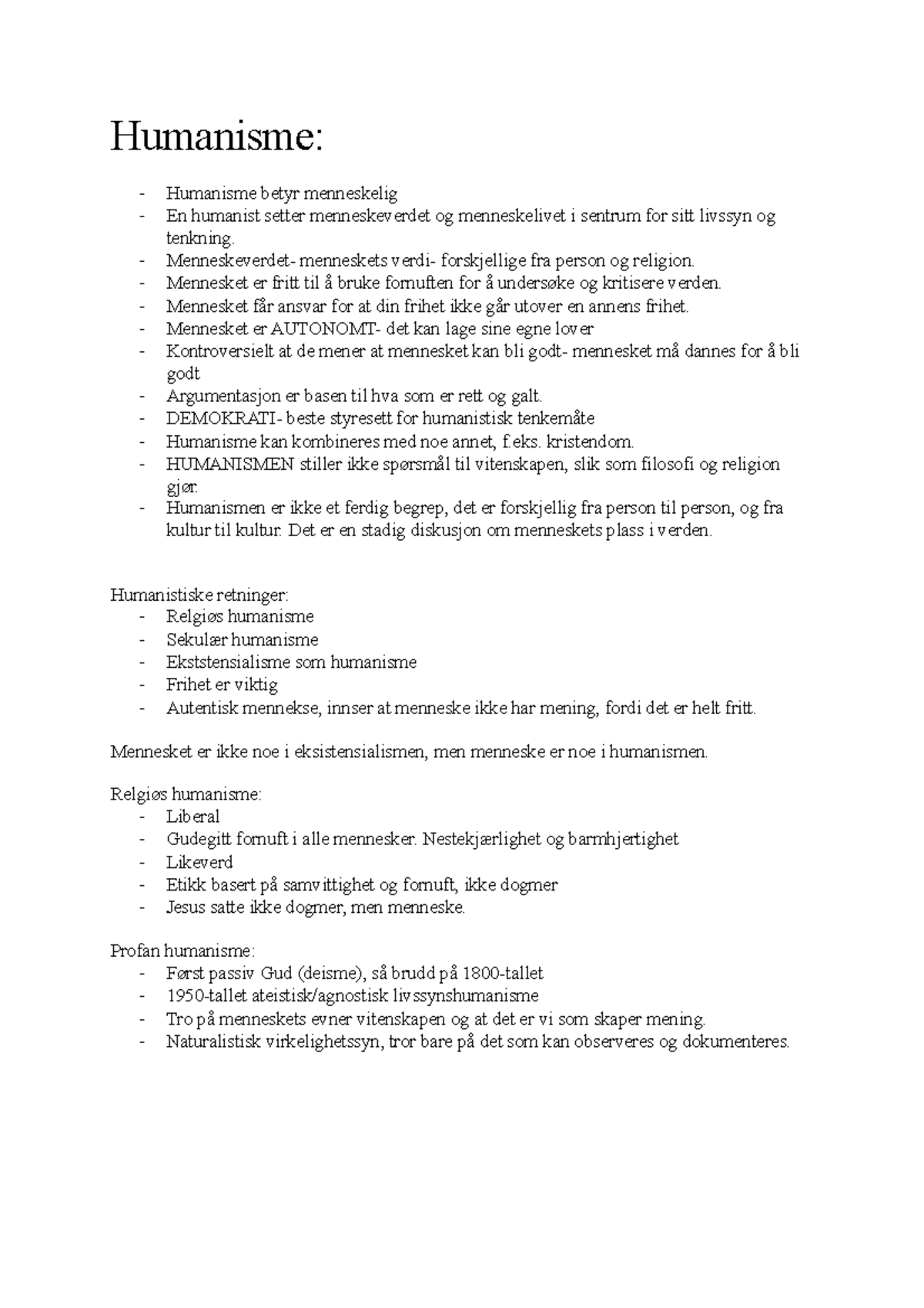 Humanisme - Humanisme: Humanisme betyr menneskelig En humanist setter ...